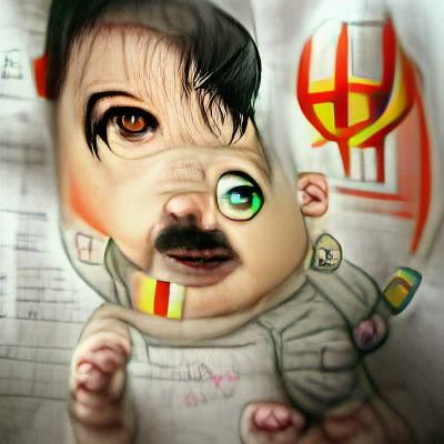 Baby Hitler deviantart - AI Generated Artwork - NightCafe Creator