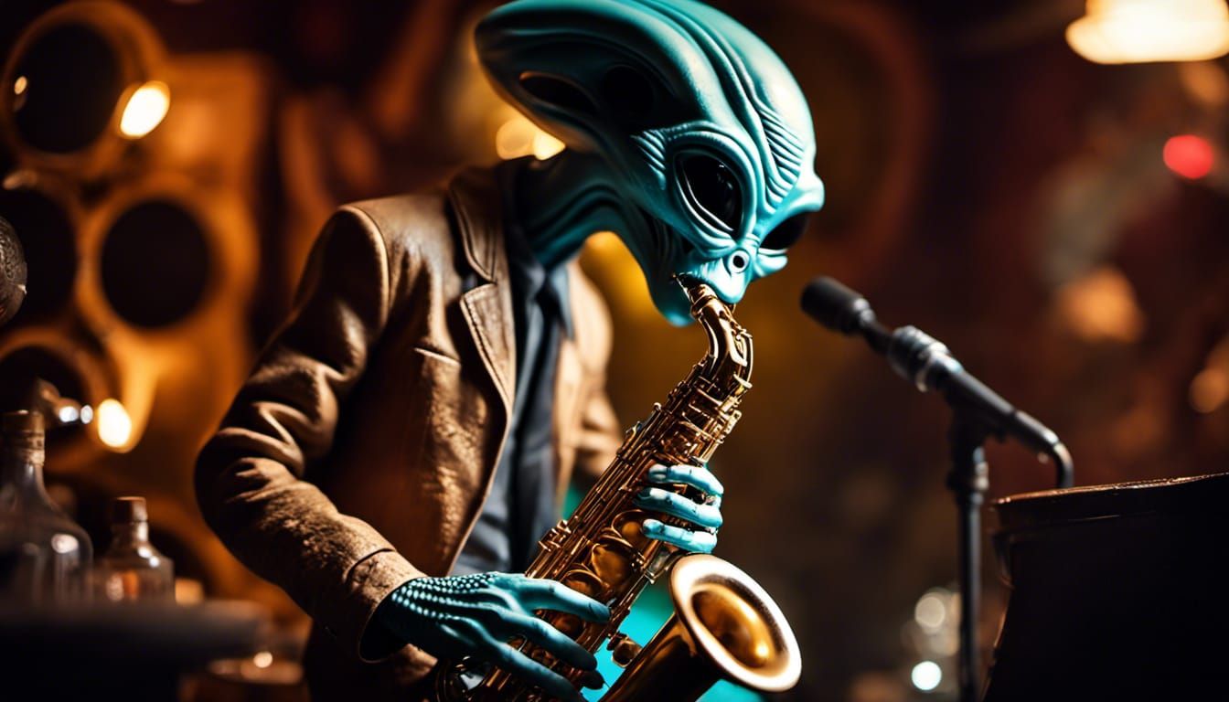 Alien Musician in La Cantina of Tattoine - AI Generated Artwork ...