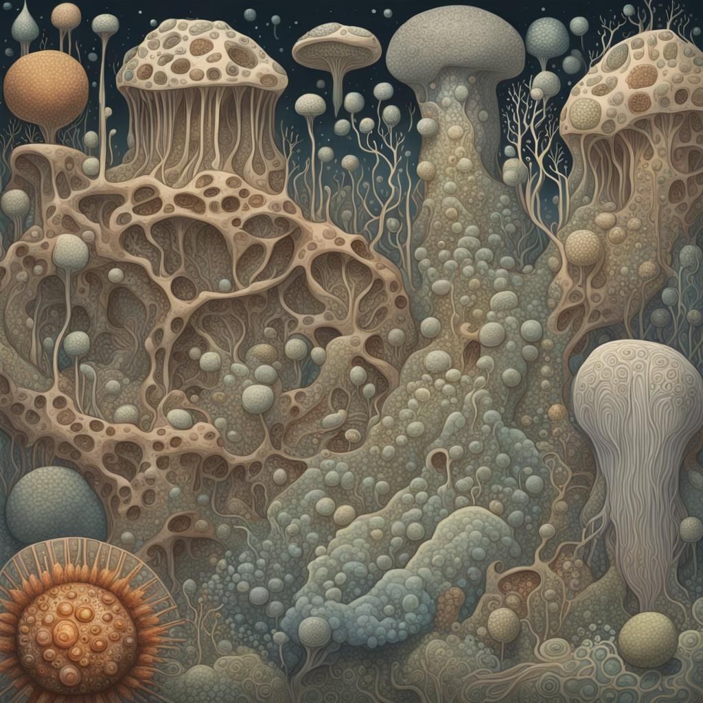Detailed artwork showcasing the intricate structures and biological ...