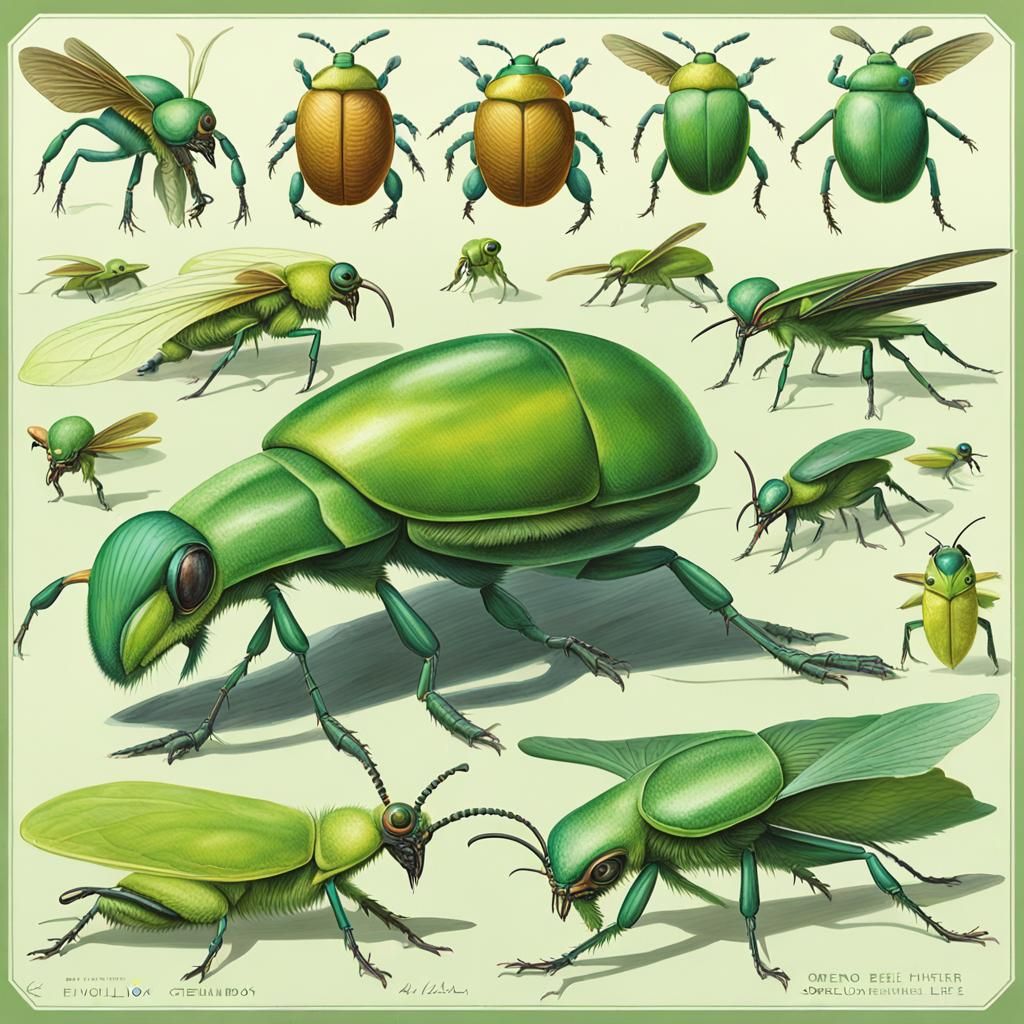 Otherworldly alien exoplanet, Green-Bee-Eater/ Green-Aphids/ Green ...