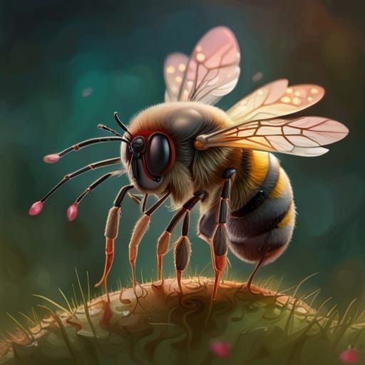 Friendly Bee - AI Generated Artwork - NightCafe Creator