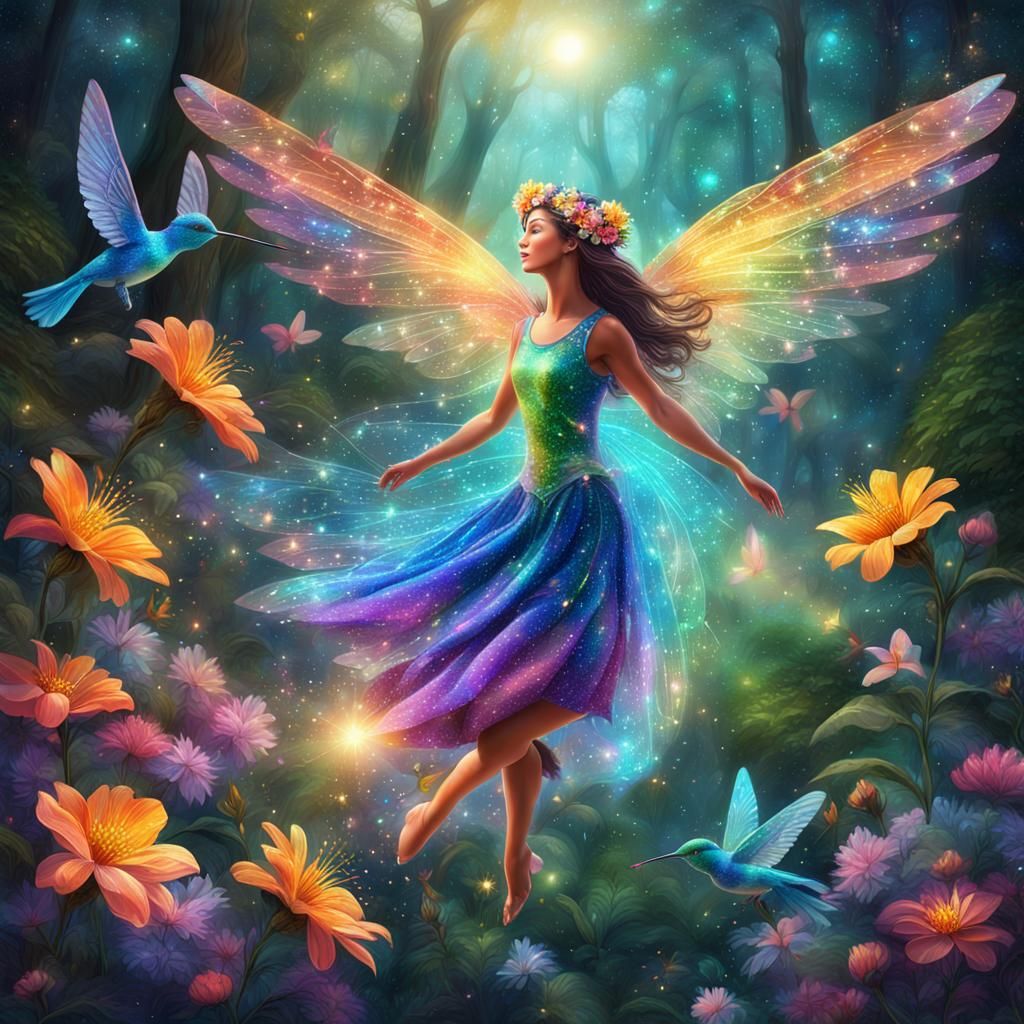 Glitter Forest - AI Generated Artwork - NightCafe Creator