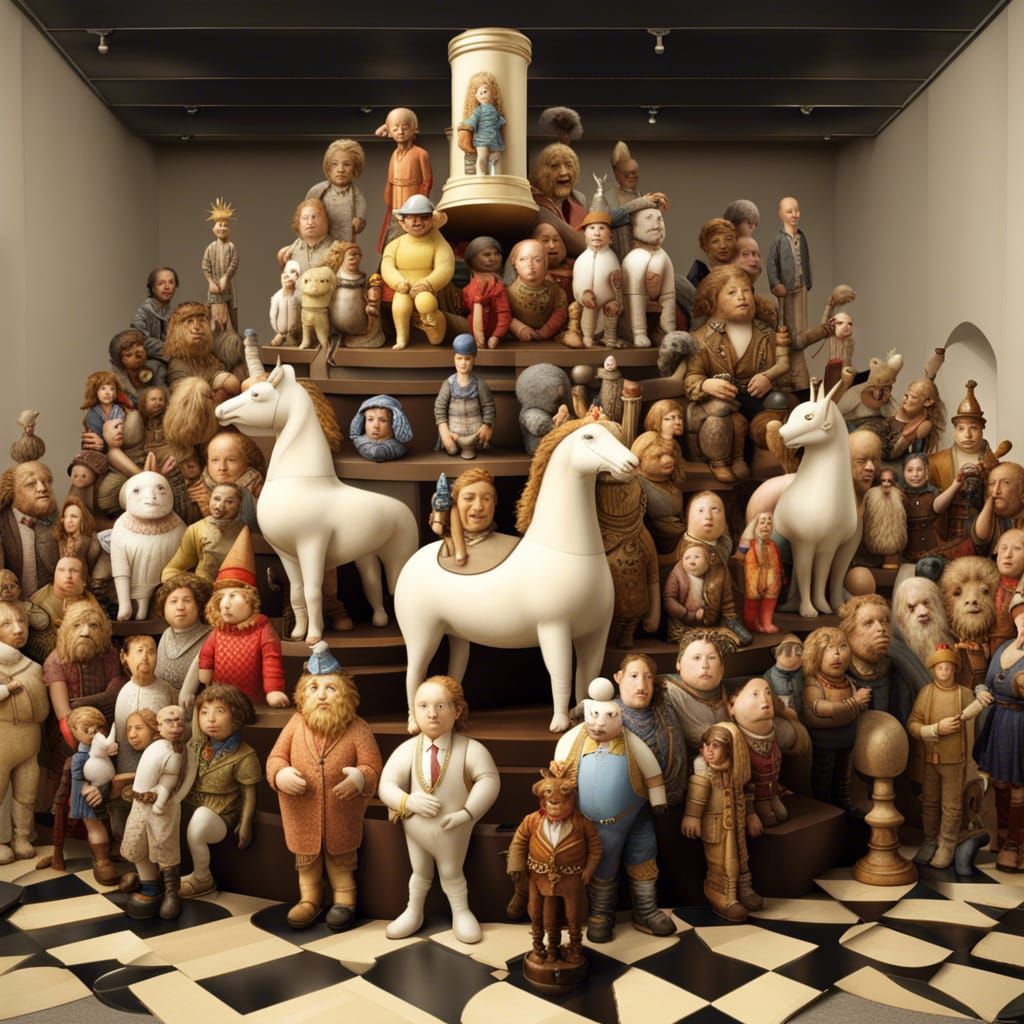 Looking-glass-land Museum 2 - AI Generated Artwork - NightCafe Creator