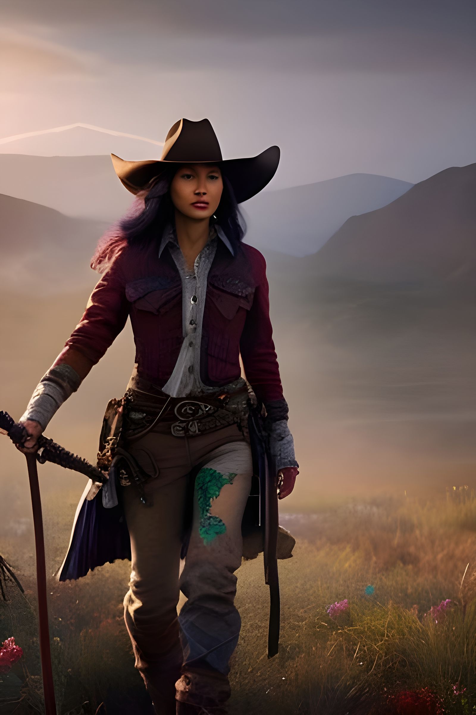 Walking on the prairie - AI Generated Artwork - NightCafe Creator