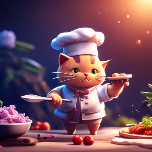Cat chef - AI Generated Artwork - NightCafe Creator