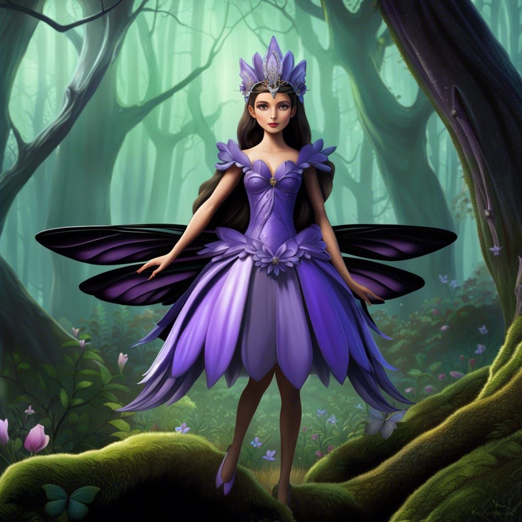 Intricately detailed Storybook illustration fairy princess with wings ...