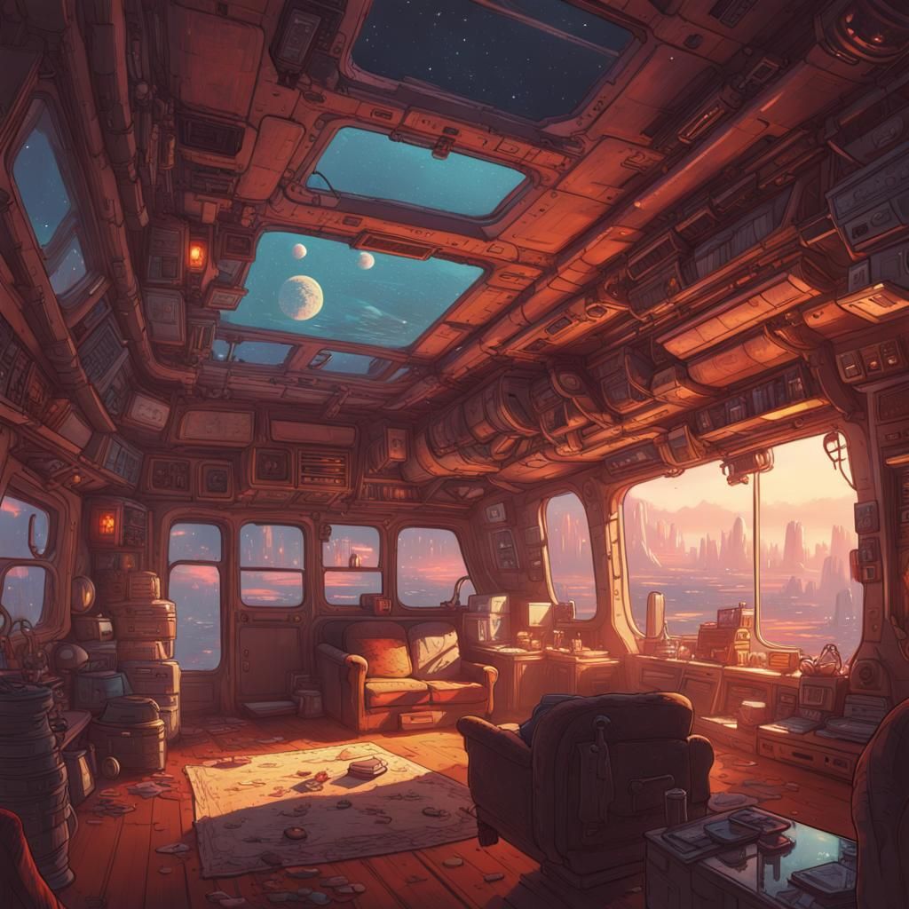 Spaceship - AI Generated Artwork - NightCafe Creator