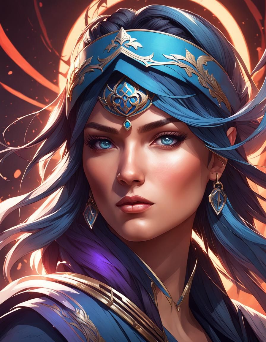 Portrait of a Young Ninja Princess - AI Generated Artwork - NightCafe ...