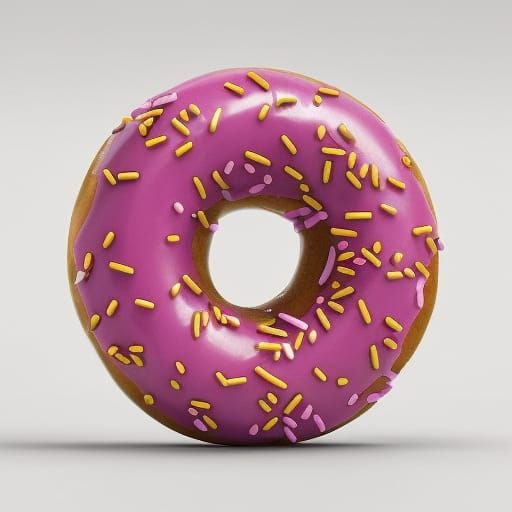 Pink Donut - AI Generated Artwork - NightCafe Creator