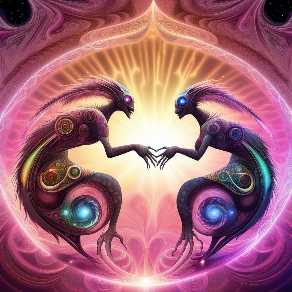 Alien Rock Paper Scissors: Cosmic_NEBULA_BACKGROUND with Two ALIENS ...