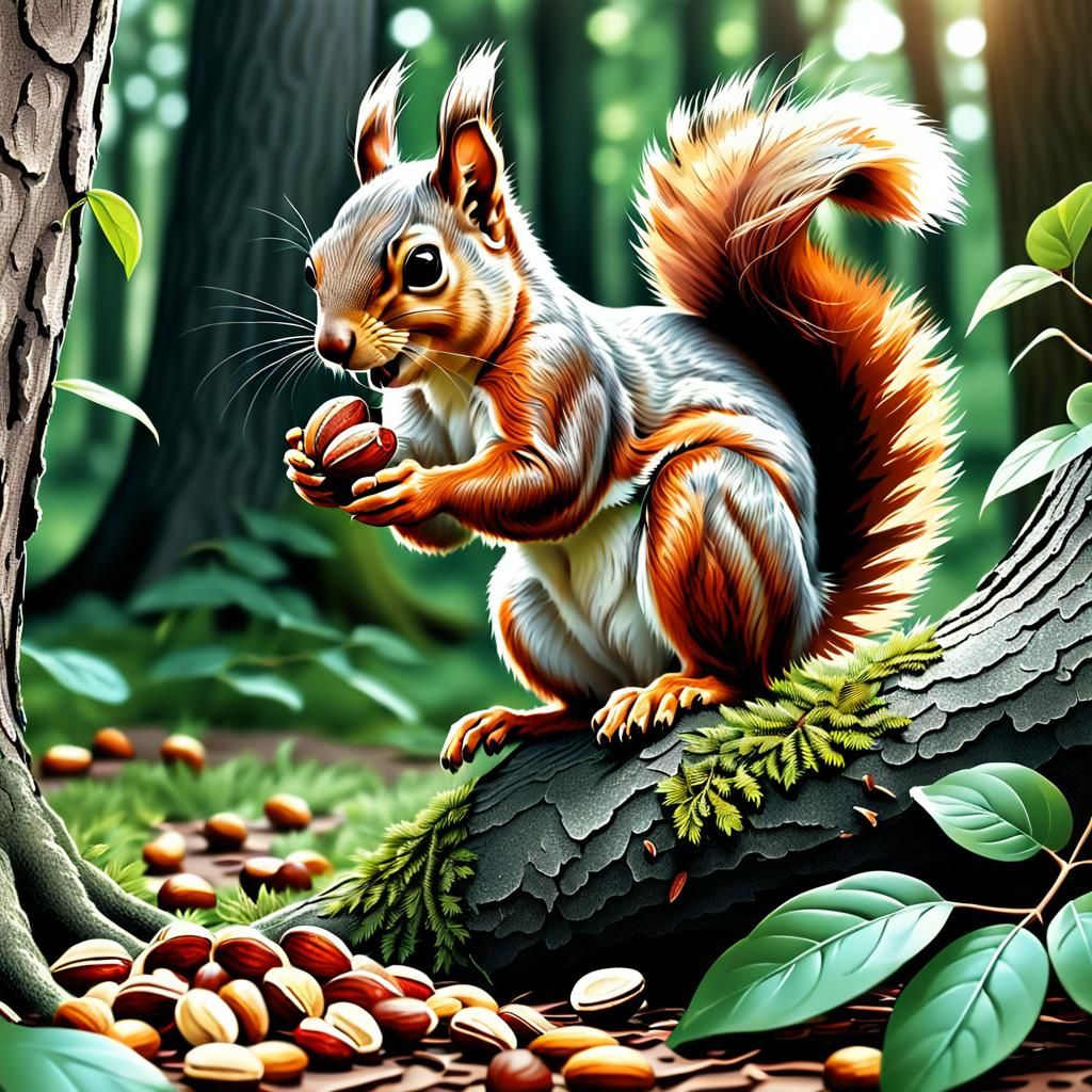 Squirrel - AI Generated Artwork - NightCafe Creator