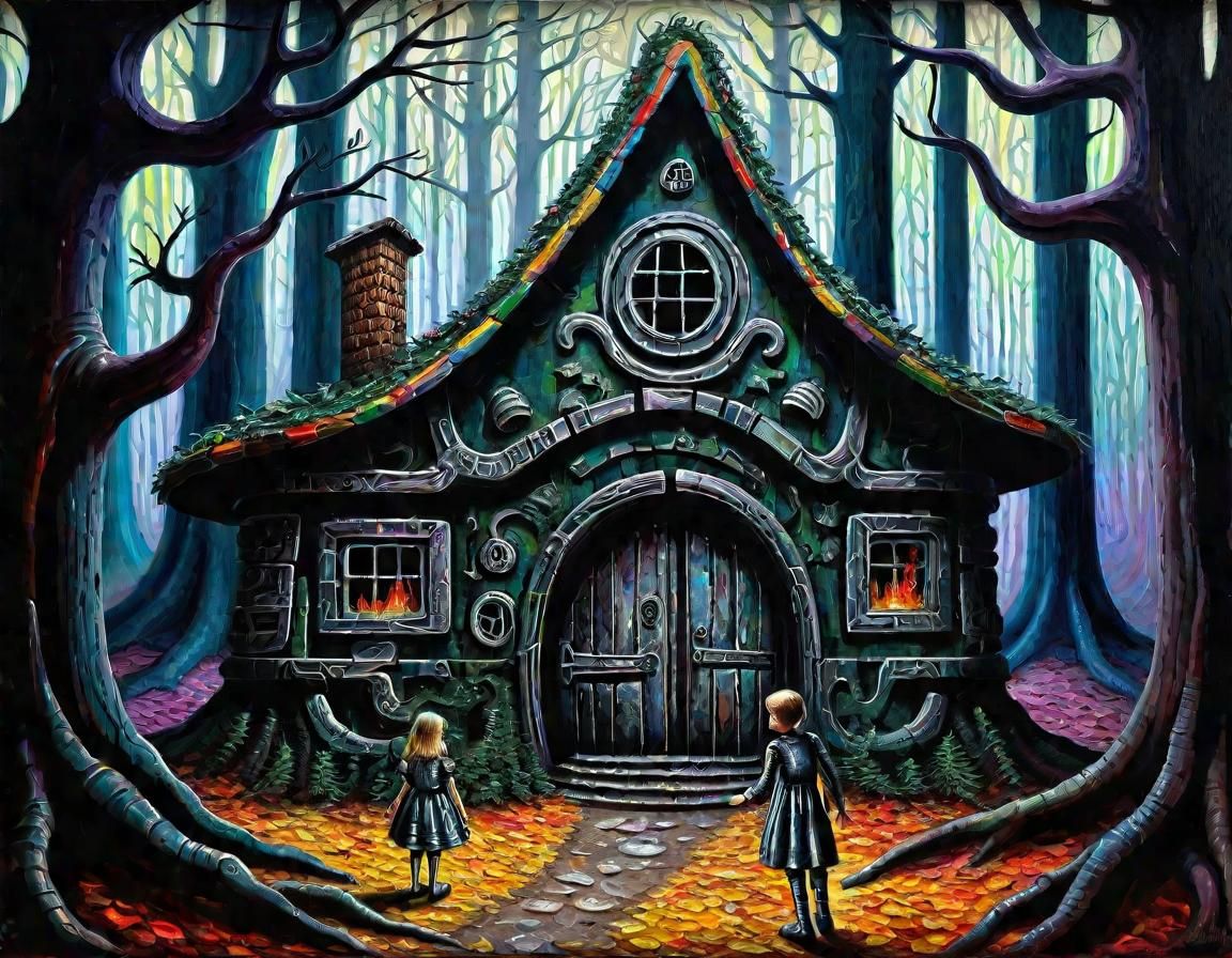 Grimm's Fairy Tale "Hansel and Gretel" illustrated by H.R. Giger. - AI ...