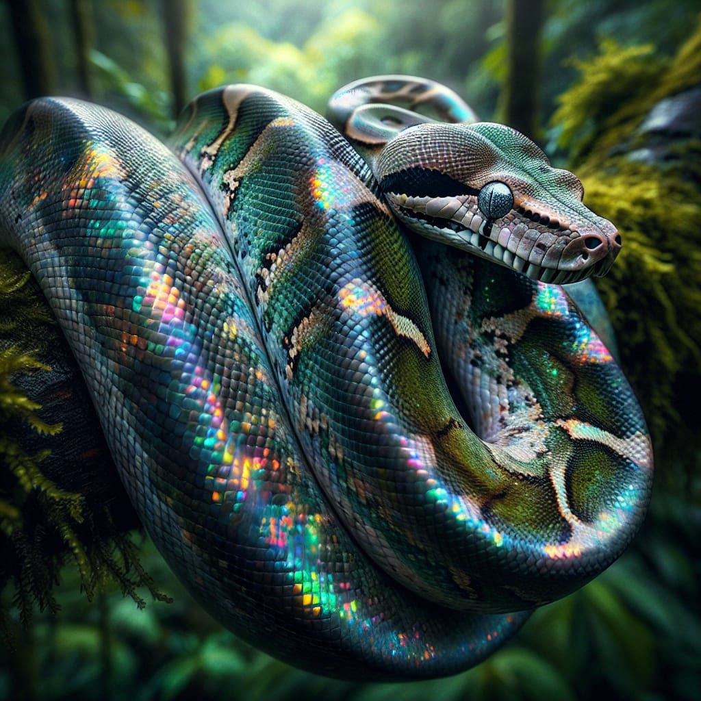 Opal Boa - AI Generated Artwork - NightCafe Creator