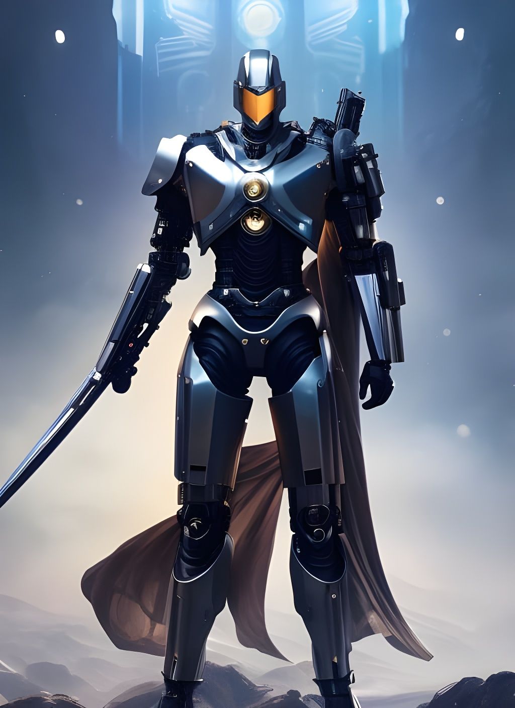 Futuristic Knight - AI Generated Artwork - NightCafe Creator