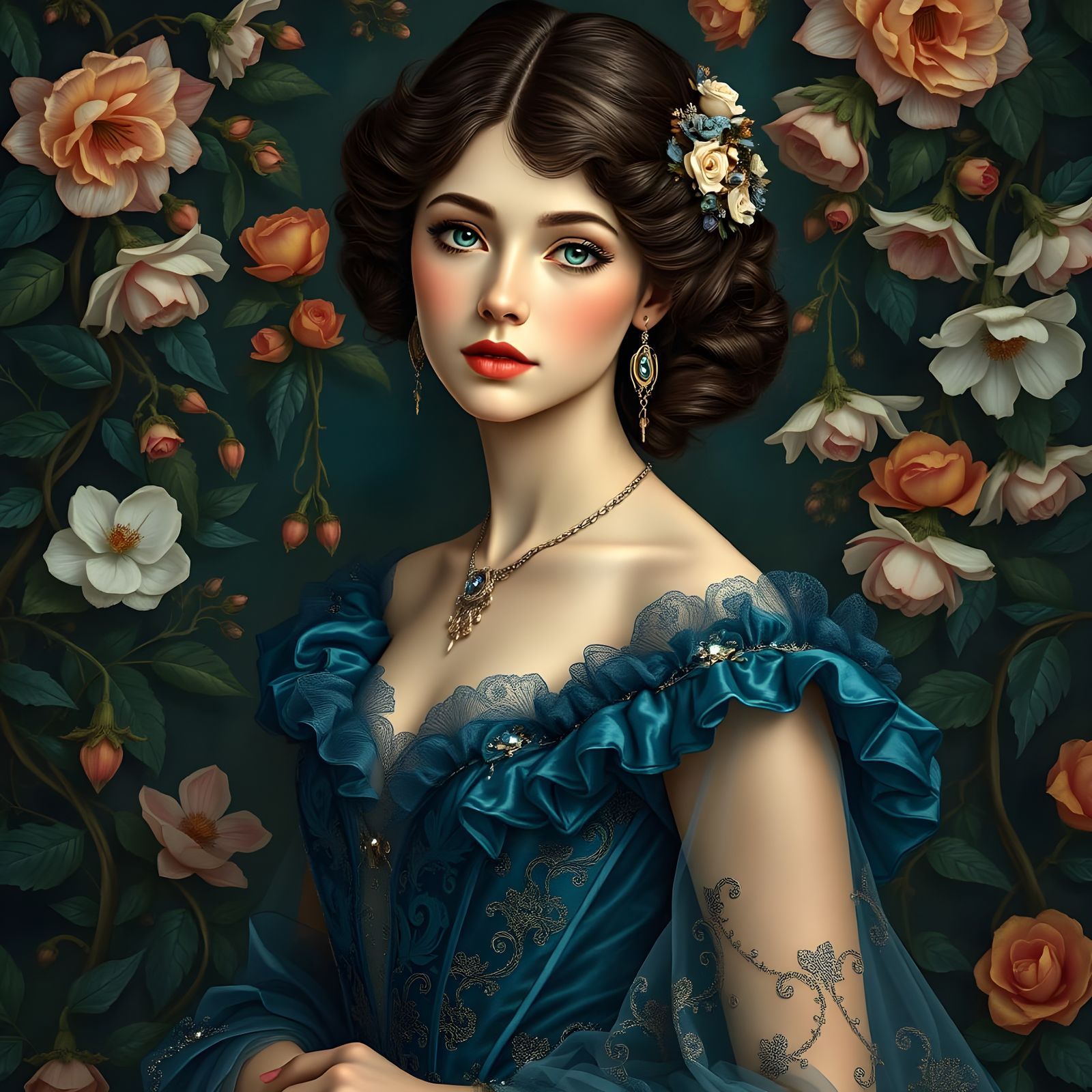 French Princess in Silk Dress - Ethereal French Princess in ...