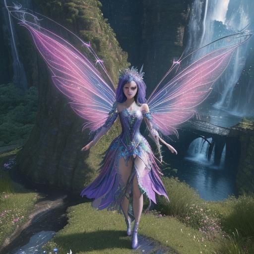 Amazingly Stunningly Beautiful colorful fancy fantasy fairy with ...