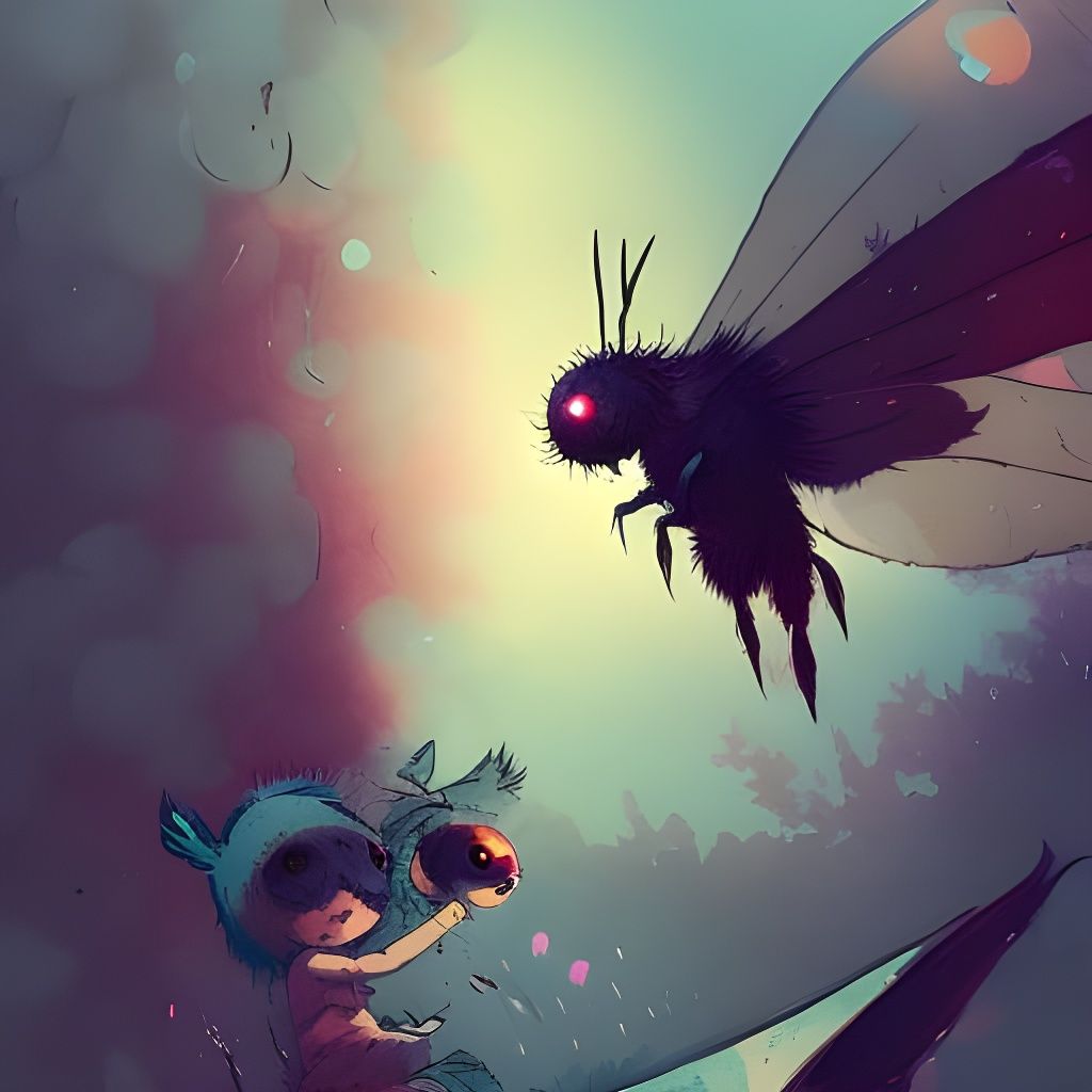 Feeding the local friendly moth monster - AI Generated Artwork ...