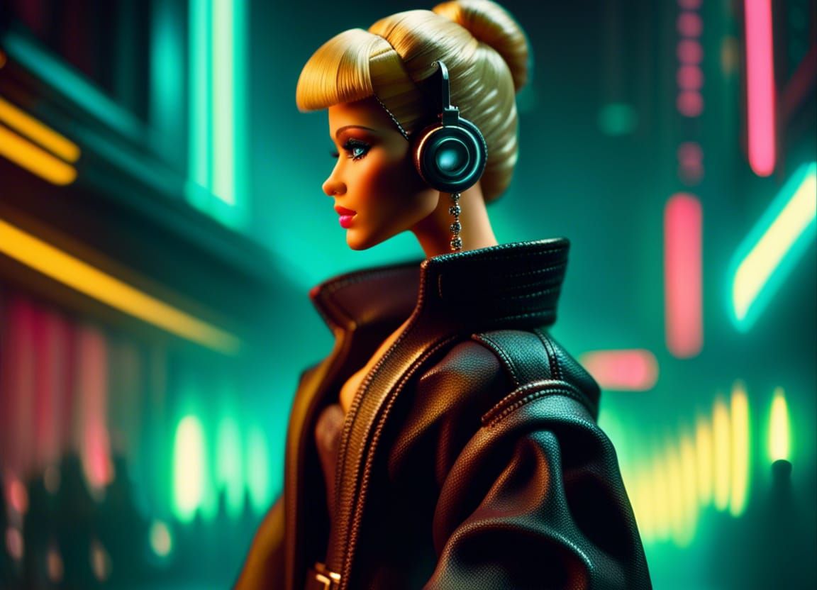 Barbie in Blade Runner - AI Generated Artwork - NightCafe Creator