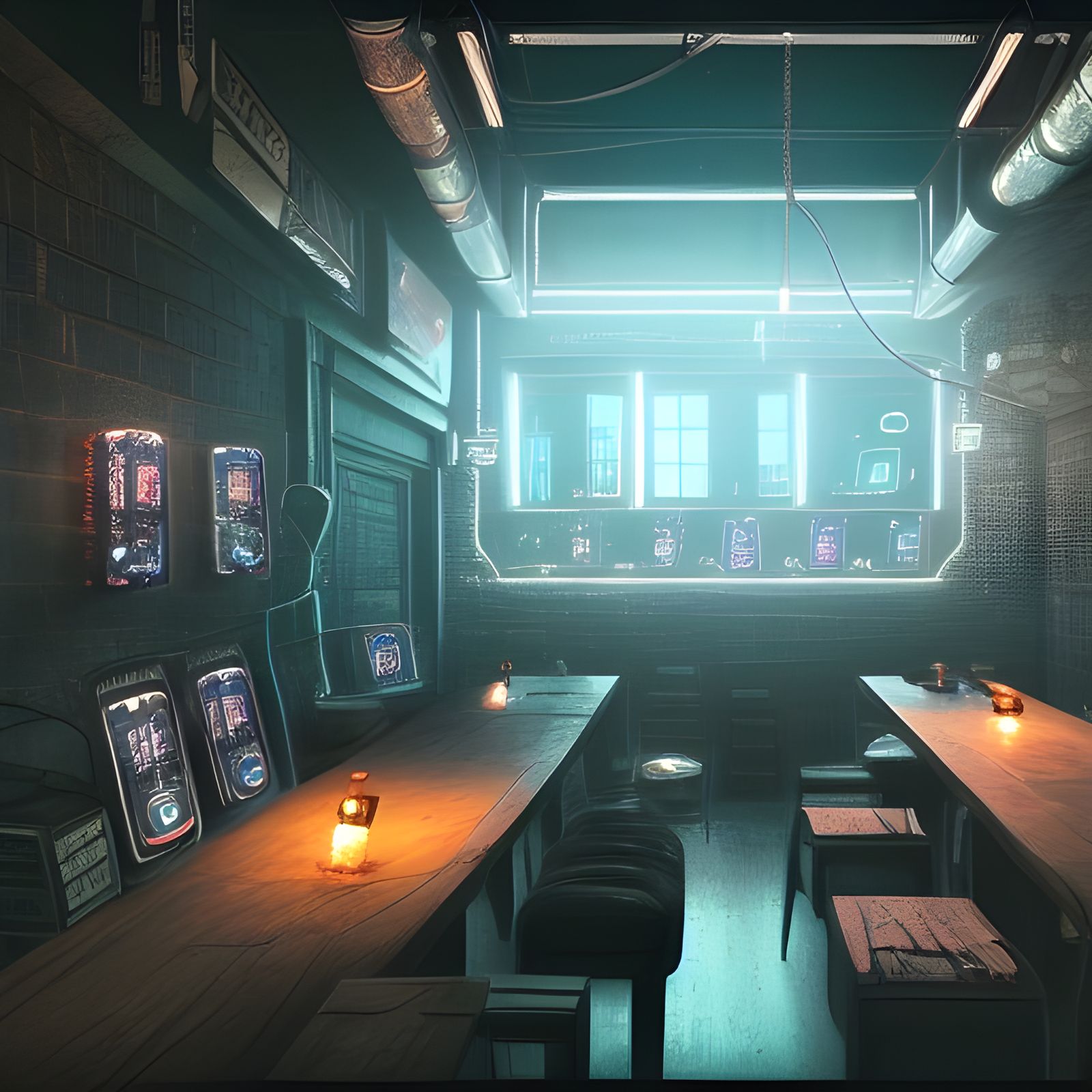Cyber Bar 3 - AI Generated Artwork - NightCafe Creator