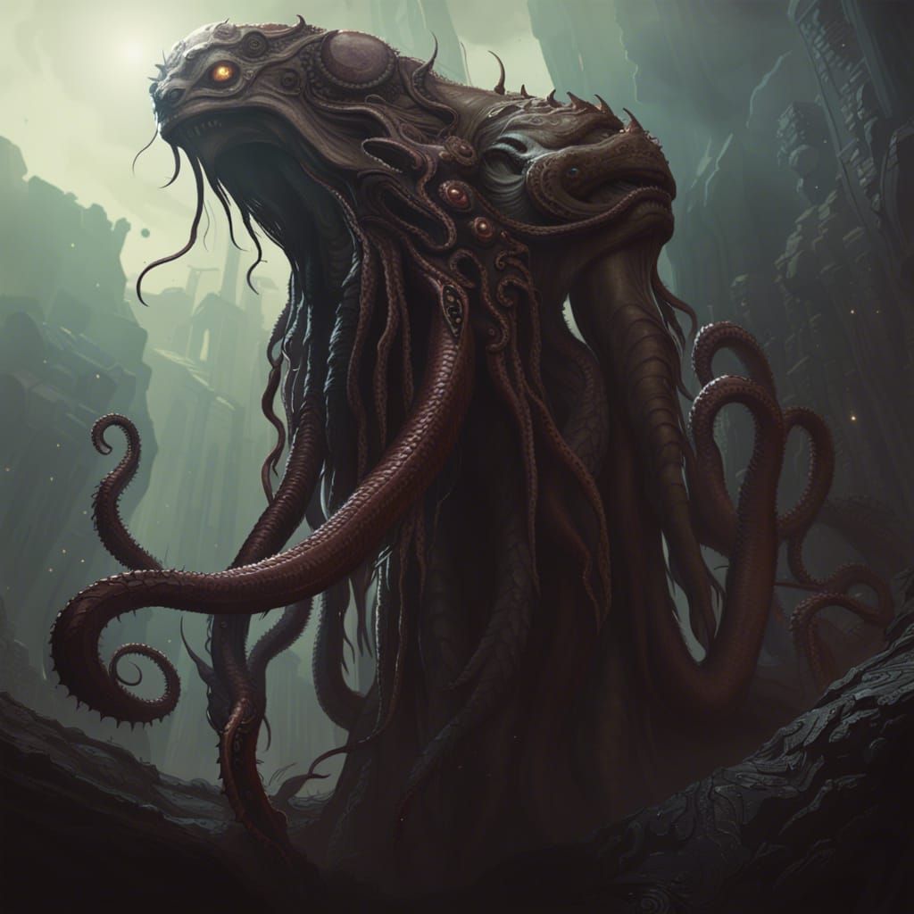 Lovecraftian Creature - AI Generated Artwork - NightCafe Creator