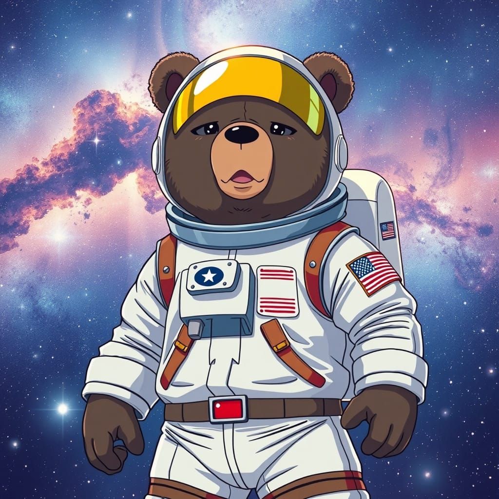 Majestic Bear Astronaut Embarks on Intergalactic Q... - AI Art