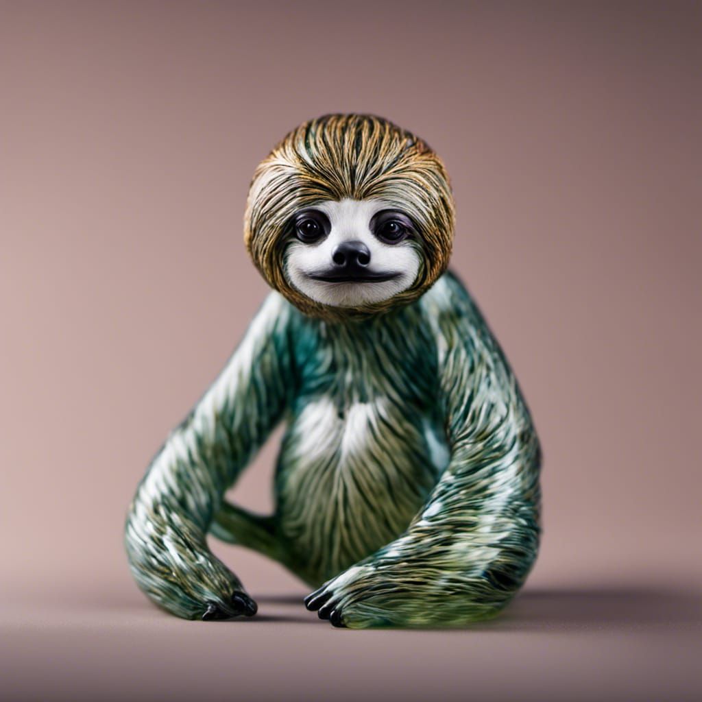 Glass Sloth - AI Generated Artwork - NightCafe Creator