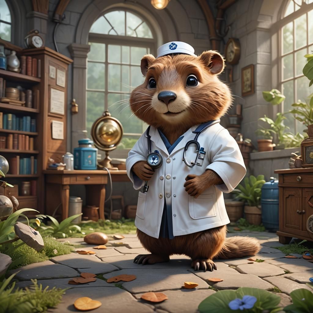 Doctor Beaver - AI Generated Artwork - NightCafe Creator