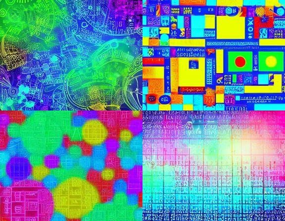 Mathematical Harmony in Vibrant Clouds - AI Art