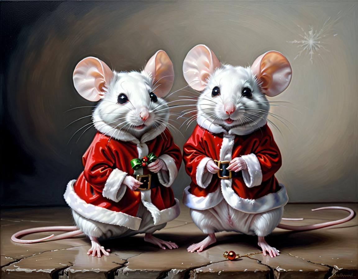 Santa Mice - AI Generated Artwork - NightCafe Creator