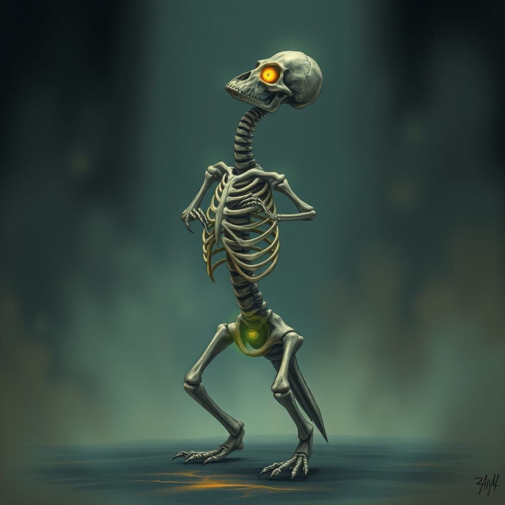 skeleton capybara - Ethereal Skeleton Capybara in Haunting D...