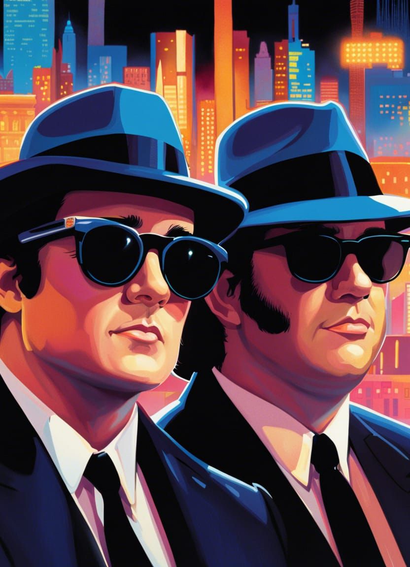 The Blues Brothers - AI Generated Artwork - NightCafe Creator