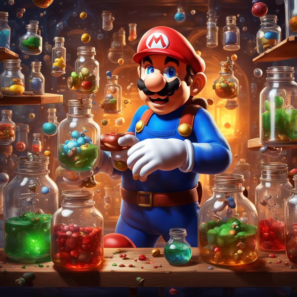 Super Mario mad scientist - AI Generated Artwork - NightCafe Creator