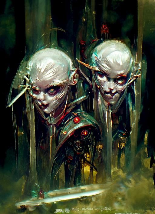 Sinister Machine Elves - AI Generated Artwork - NightCafe Creator