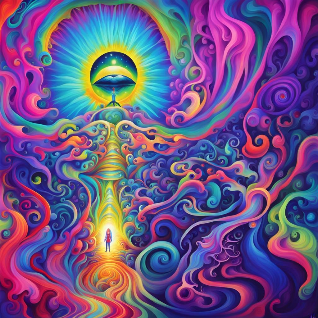 Spirit of Rapture deep color psychedelic art entangled - AI Generated Artwork - NightCafe Creator