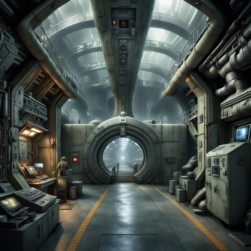 Underground military base - AI Generated Artwork - NightCafe Creator
