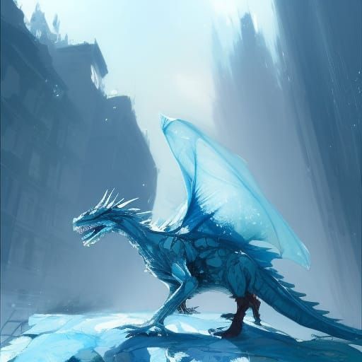 The great ice wyrm! - AI Generated Artwork - NightCafe Creator