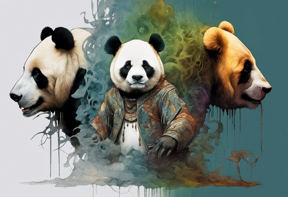Panda Portrait - AI Generated Artwork - NightCafe Creator