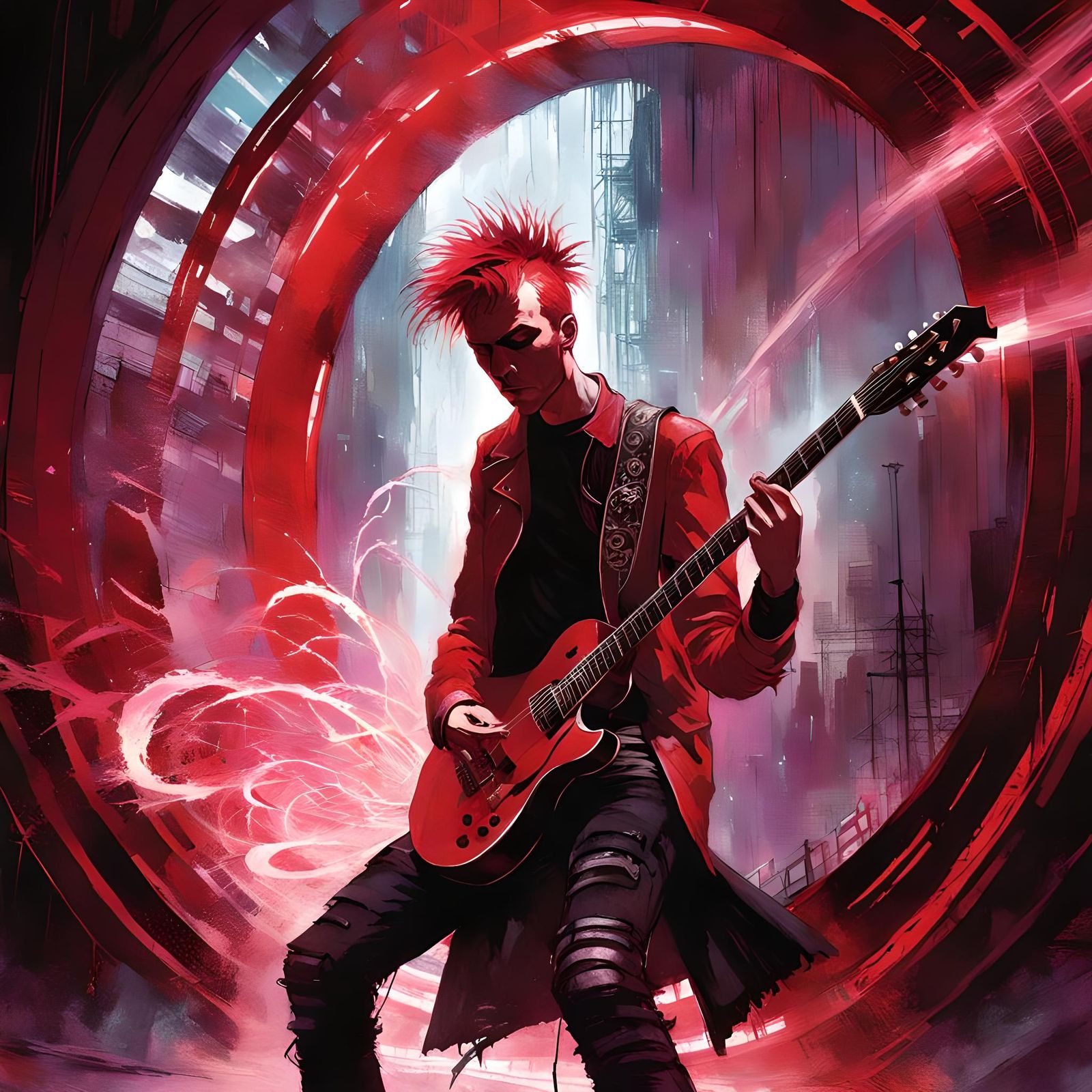 Red rocker - AI Generated Artwork - NightCafe Creator