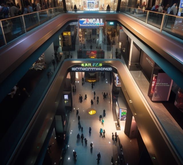 Shopping Mall - AI Generated Artwork - NightCafe Creator