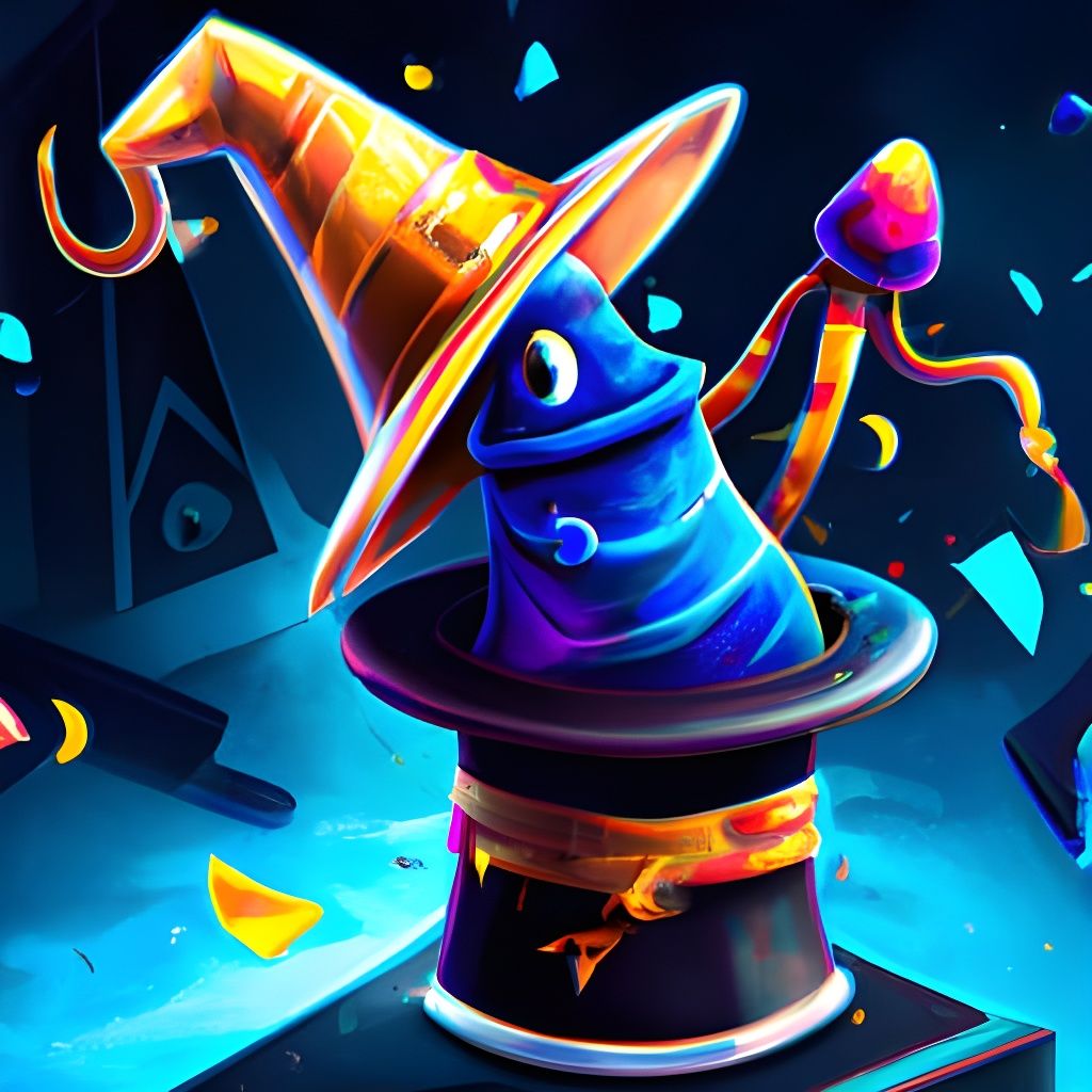 Friendly Blob partying with hats ! - AI Generated Artwork - NightCafe Creator