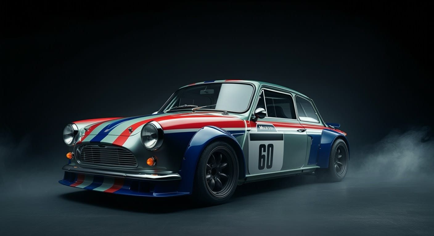 Retro-Futuristic Rally Spec Car in High-Performanc... - AI Art