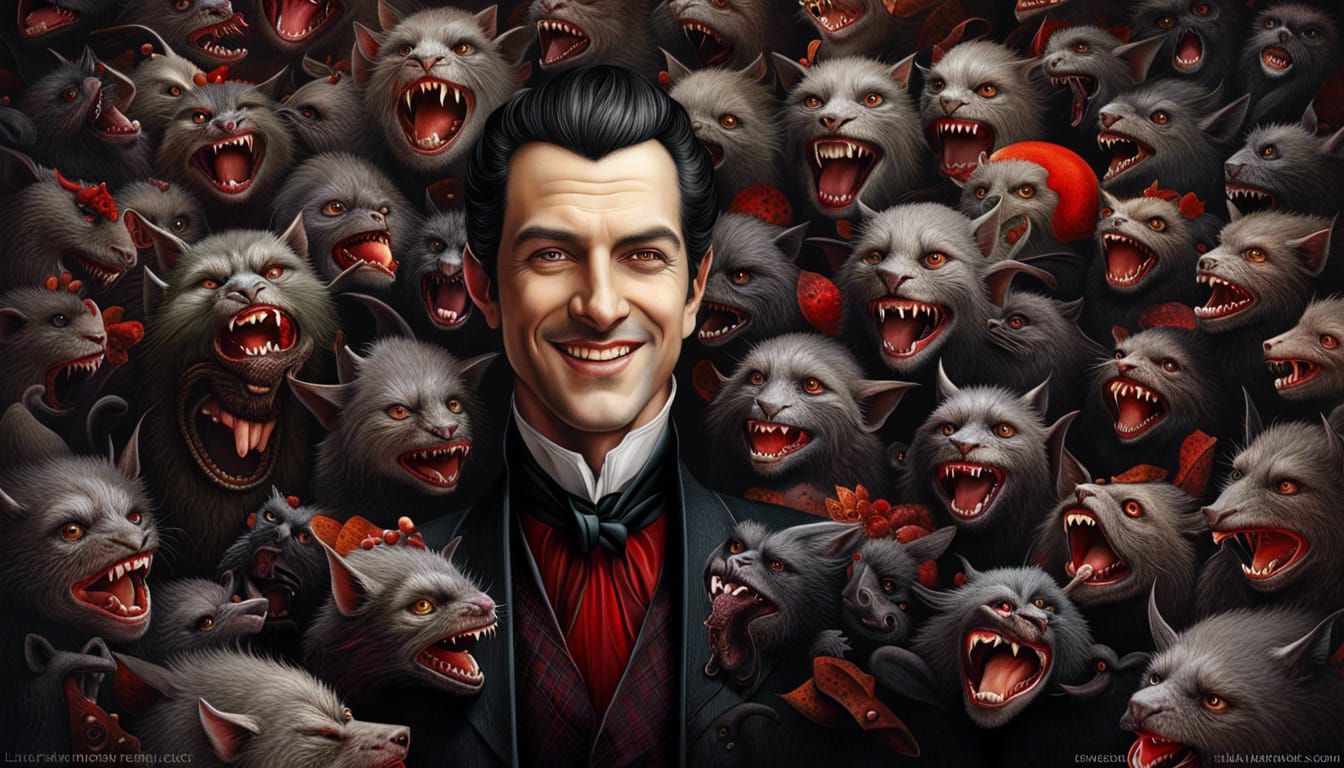 Portrait of a vampire with his team - AI Generated Artwork - NightCafe ...