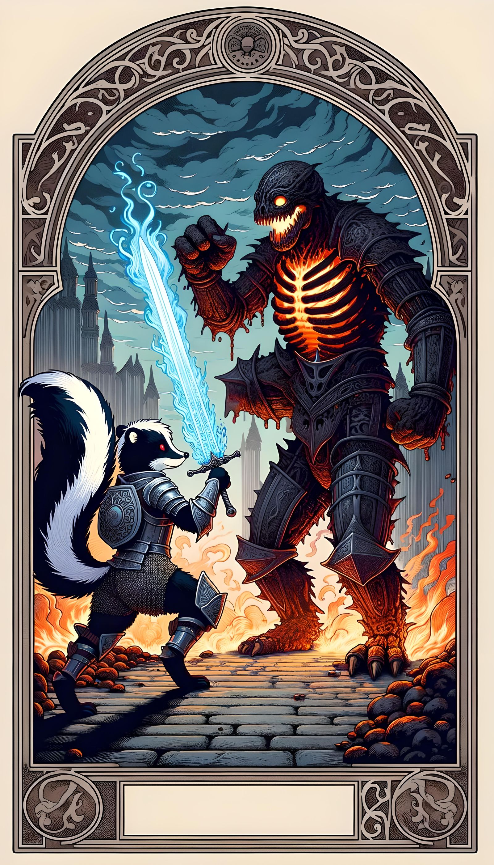 Fire Golem Fight - AI Generated Artwork - NightCafe Creator