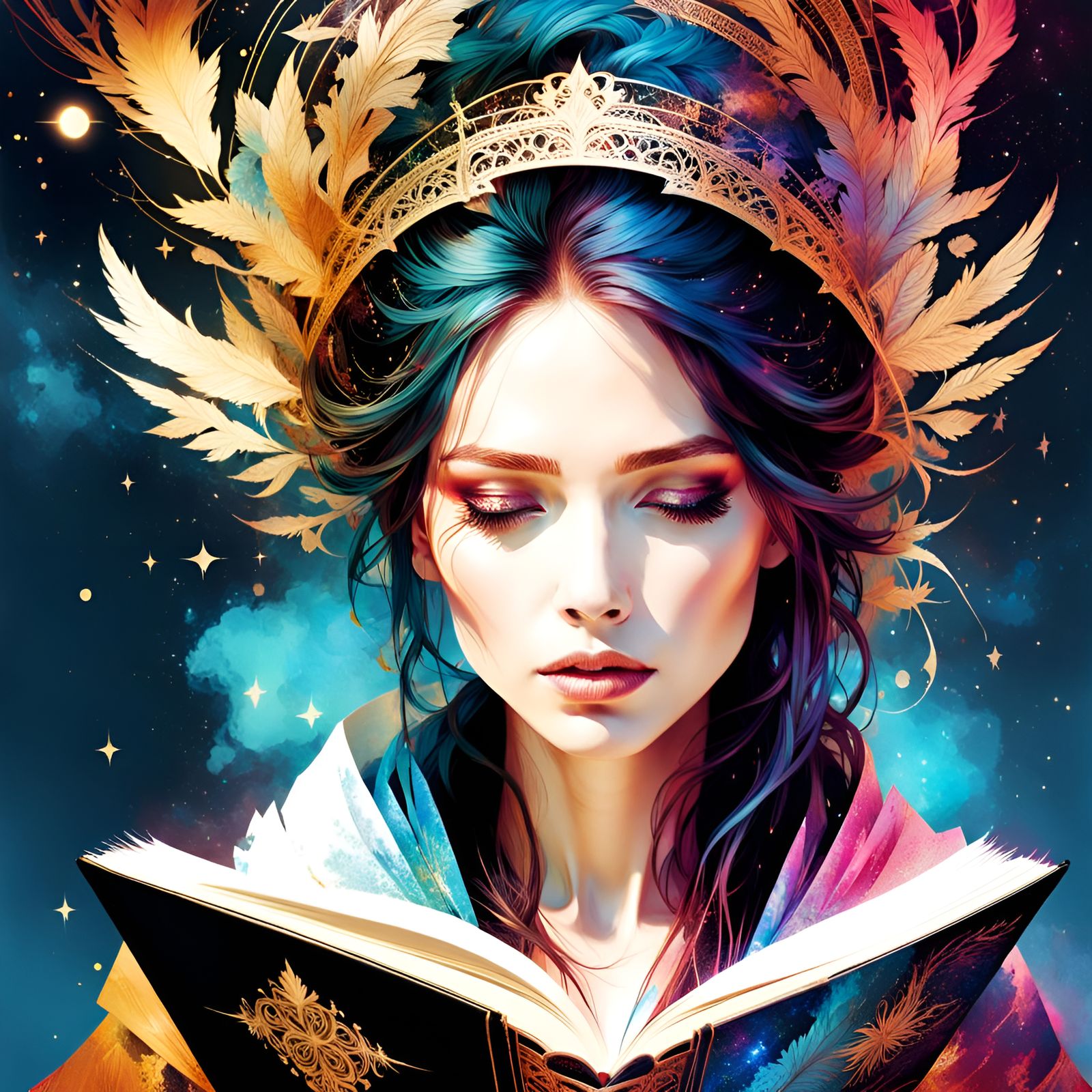 The magnificent LUNAR witch - AI Generated Artwork - NightCafe Creator