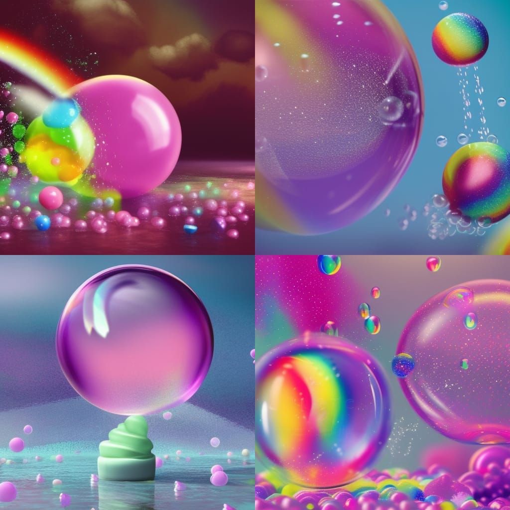 Colorful Bubbles - AI Generated Artwork - NightCafe Creator