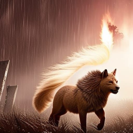 Phoenix and Wolf - AI Generated Artwork - NightCafe Creator