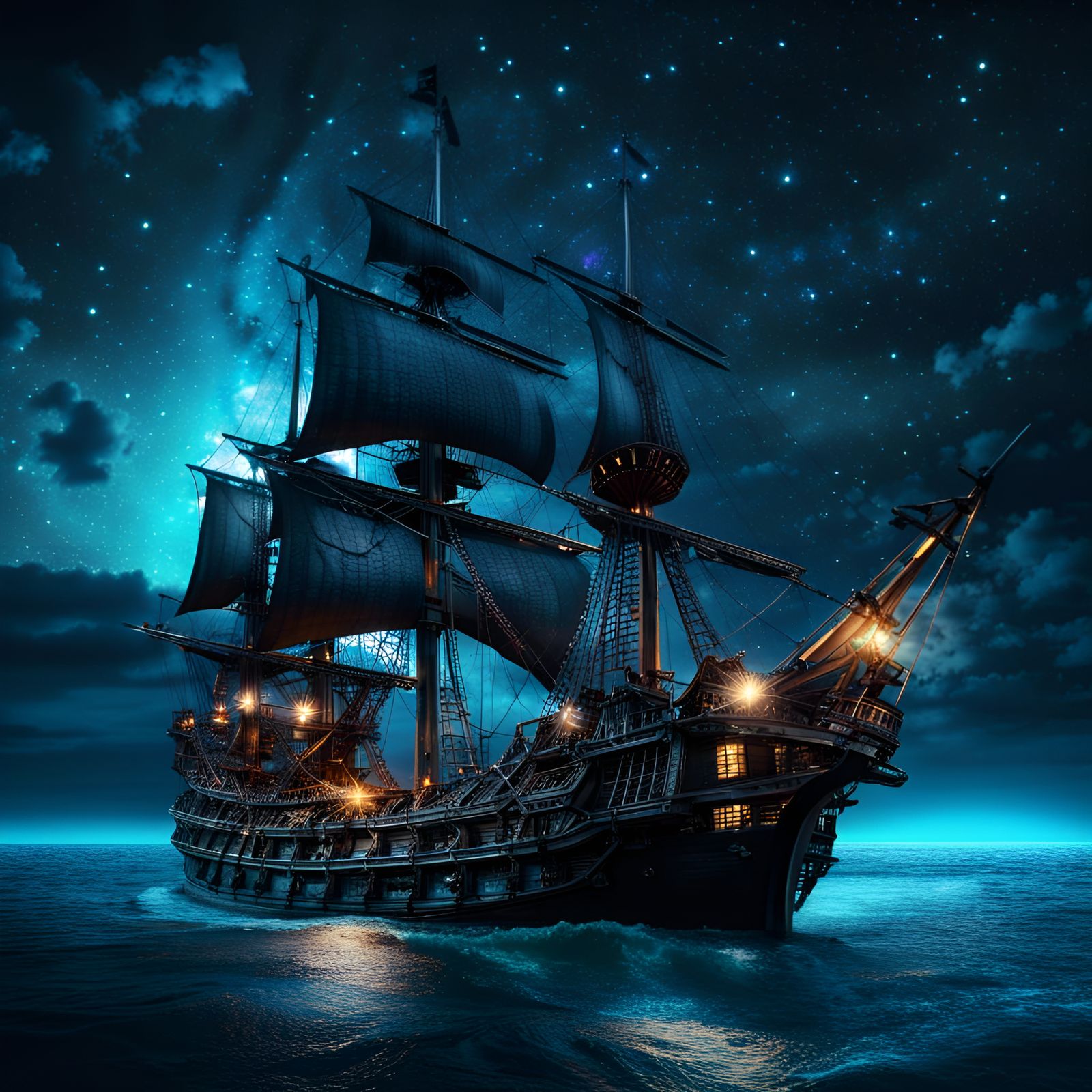 Pirate ship - AI Generated Artwork - NightCafe Creator