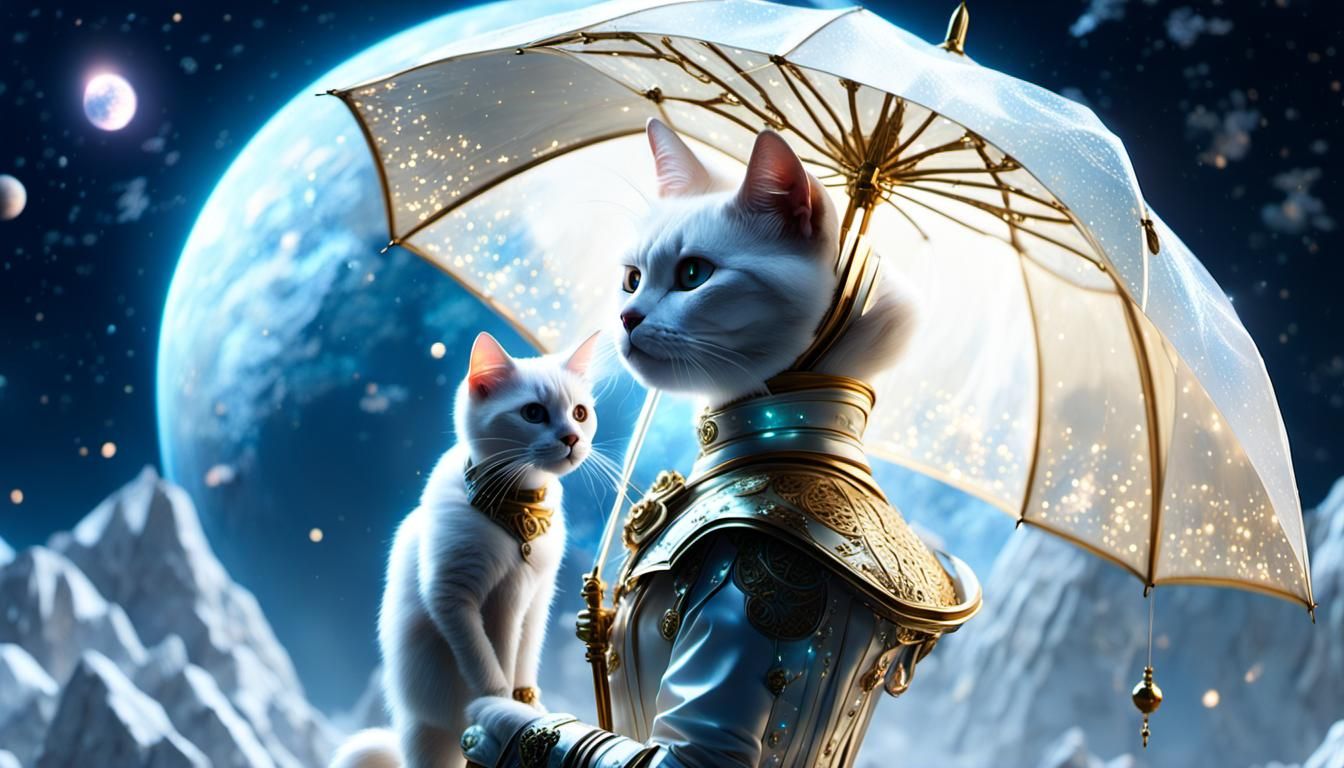 Ethereal Victorian Space Milady Wields Advanced Um... - AI Art