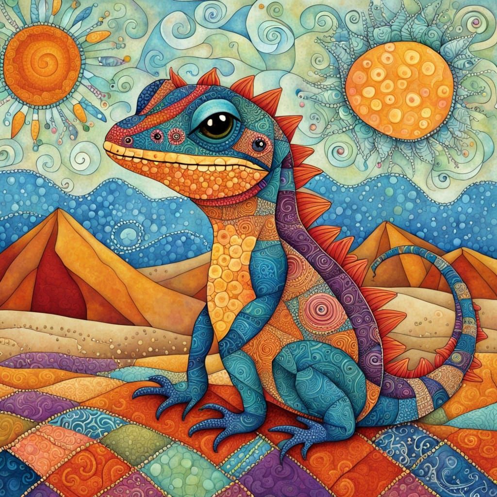 Lizard Quilt inspired by @ThePurpleElf