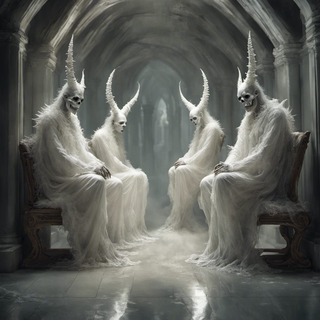 Ghost meeting - AI Generated Artwork - NightCafe Creator